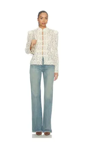 Steve Madden Lace Aberdeen Top In Cream