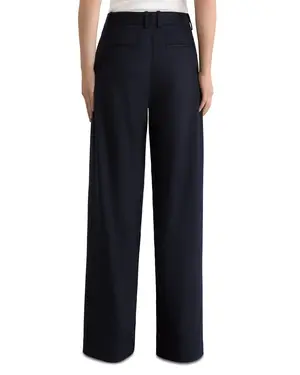REISS Solene Wool Blend Wide Leg Trousers