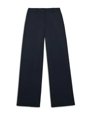 REISS Solene Wool Blend Wide Leg Trousers