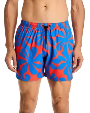 YUASA MENSWEAR Blossom 5.5 Swim Shorts - Red Blue