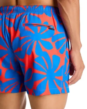 YUASA MENSWEAR Blossom 5.5 Swim Shorts - Red Blue