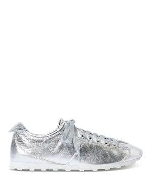 Jacquemus The Tennis Metallic Leather Sneakers