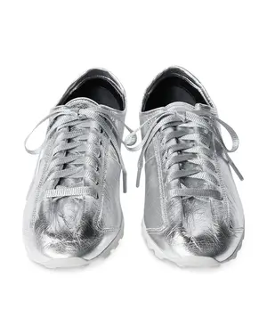 Jacquemus The Tennis Metallic Leather Sneakers