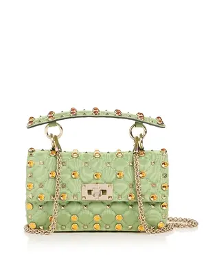 Valentino Garavani Rockstud Spike Small Shoulder Bag - Mint