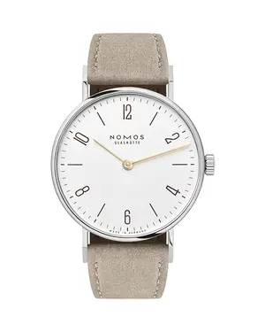 NOMOS GLASHUTTE Tangente 33 Duo Dore Watch, 32.8mm - White Silver