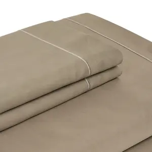 CELSO DE LEMOS Bourdon Flat Sheet, Queen - Eucalyptus