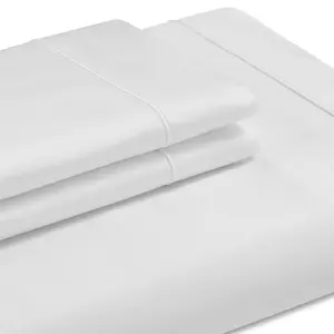 CELSO DE LEMOS Bourdon Flat Sheet, Queen - White