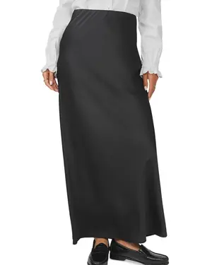 POINT Brushed Straight Maxi Skirt