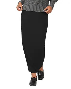 POINT Carpool Knit Maxi Skirt - Black