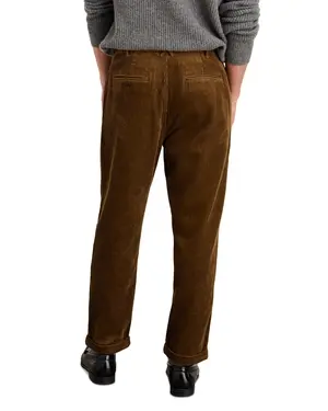 ALEX MILL Relaxed Fit Standard Pleated Corded Pants - Saddle