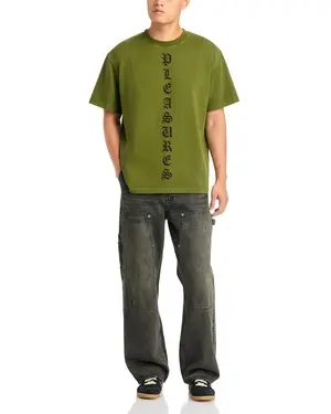 PLEASURES Knight Cotton Graphic Tee