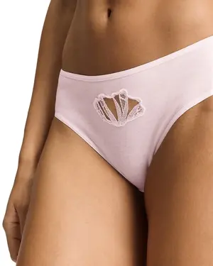 Hanro Rosaria High Cut Cotton Mesh Trim Brief