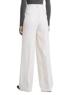 Michael Kors Wool High Waisted Pleated Slouch Pants