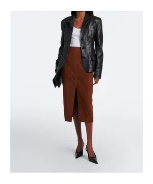 ROTATE BY BIRGER CHRISTENSEN Single-breasted Leather Blazer