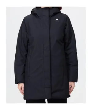 K-WAY Hooded Fleece-lined Coat - Black