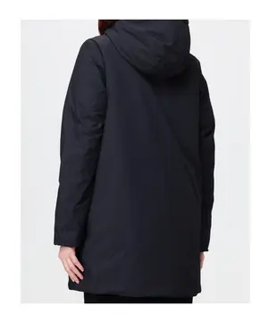 K-WAY Hooded Fleece-lined Coat - Black