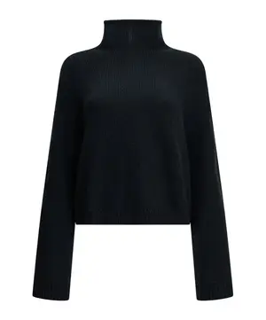 Khaite Marke Cropped Turtleneck Sweater