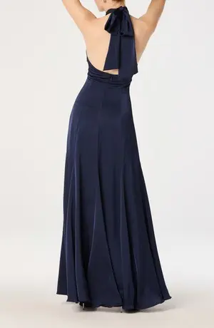 Astr The Label Desire Halter Maxi Gown