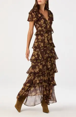 Astr The Label Odalys Ruffle Tiered Maxi Dress