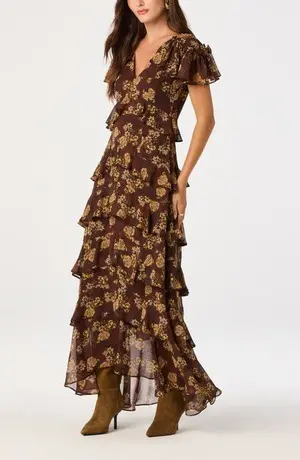 Astr The Label Odalys Ruffle Tiered Maxi Dress