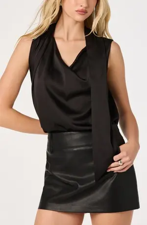 Astr The Label Sasha Cowl Neck Top