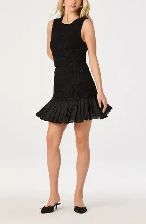 Astr The Label Berklee Lace Pleated Minidress