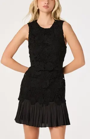Astr The Label Berklee Lace Pleated Minidress
