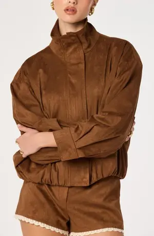 Astr The Label Cooper Faux Suede Jacket