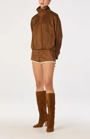 Astr The Label Cooper Faux Suede Jacket