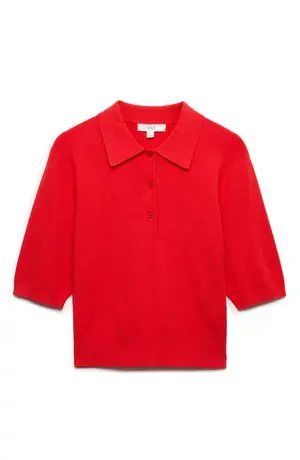 M&s Polo Sweater - Chilli Red
