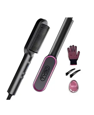 TYMO BEAUTY Ring Hair Straightening Comb - Black