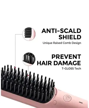TYMO BEAUTY Ionic Mini Hair Straightening Brushes - Pink