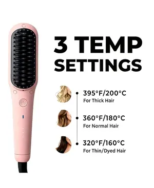 TYMO BEAUTY Ionic Mini Hair Straightening Brushes - Pink