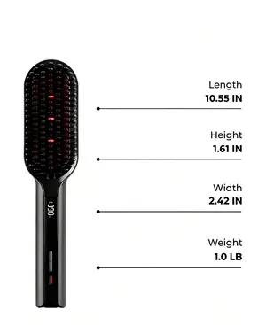 TYMO BEAUTY Ionic Plus Hair Straightening Brush - Black