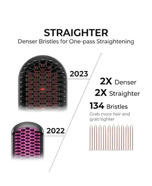 TYMO BEAUTY Ionic Plus Hair Straightening Brush - Black