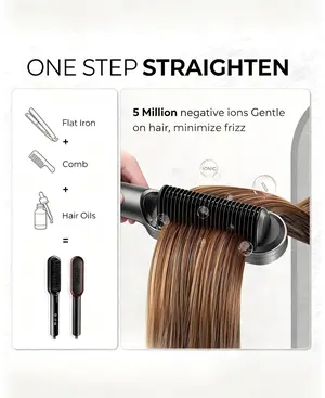 TYMO BEAUTY Ring Plus Ionic Hair Straightening Comb