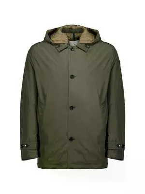 Moncler Evrine Hooded Logo-patch Coat