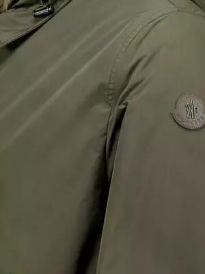 Moncler Evrine Hooded Logo-patch Coat