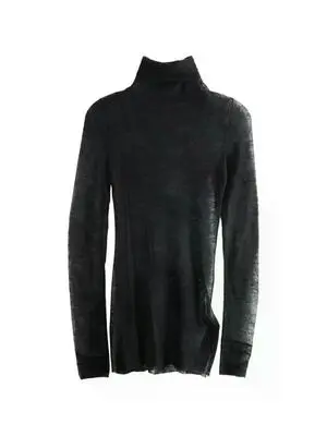 YEHUAFAN Semi-sheer Roll-neck Top