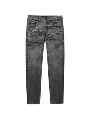 PURPLE BRAND P001 Tacking Faded Skinny-cut Jeans - Black