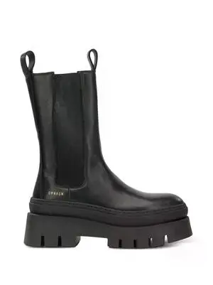 SUMMERY COPENHAGEN Chunky-sole Leather Boots - Black