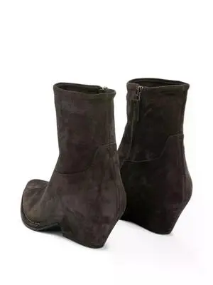 DEL CARLO Suede Pointed-toe Boots