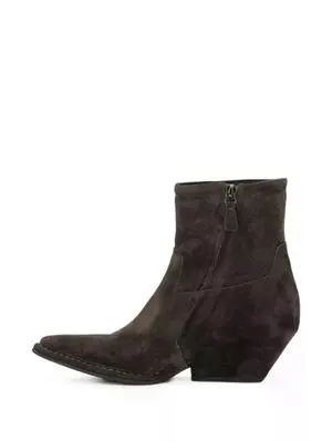 DEL CARLO Suede Pointed-toe Boots