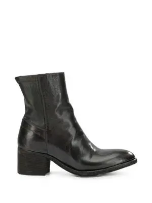 Officine Creative Denner 127 Block-heel Leather Boots - Black