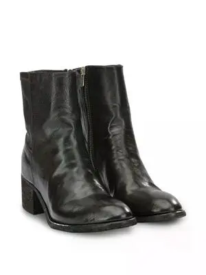 Officine Creative Denner 127 Block-heel Leather Boots - Black
