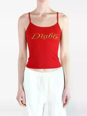WILLY CHAVARRIA Diablo Cholita Tank Top - Red