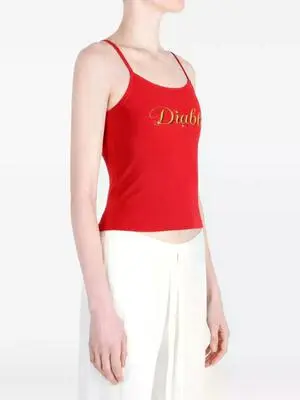WILLY CHAVARRIA Diablo Cholita Tank Top - Red