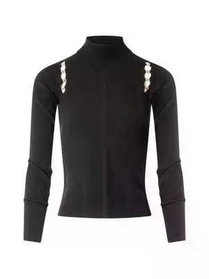 FRACOMINA Cut-out Ribbed Sweater - Black