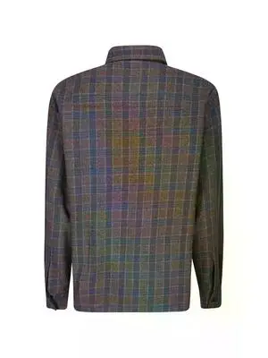 GR10K Plaid Snap-button Overshirt
