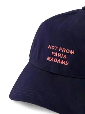 Drole De Monsieur Slogan Embroidered Baseball Cap